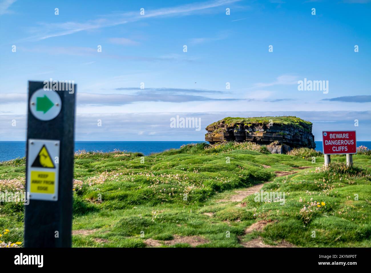 BALLYCASTLE,COUNTY MAYO, REPUBLIC OF IRELAND - JULY 15 2022 : Sign ...