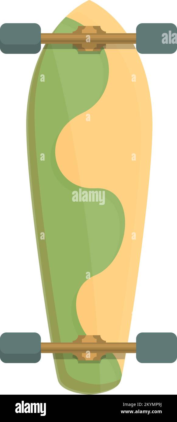 Transport longboard icon cartoon vector. Retro board. Classic long ...