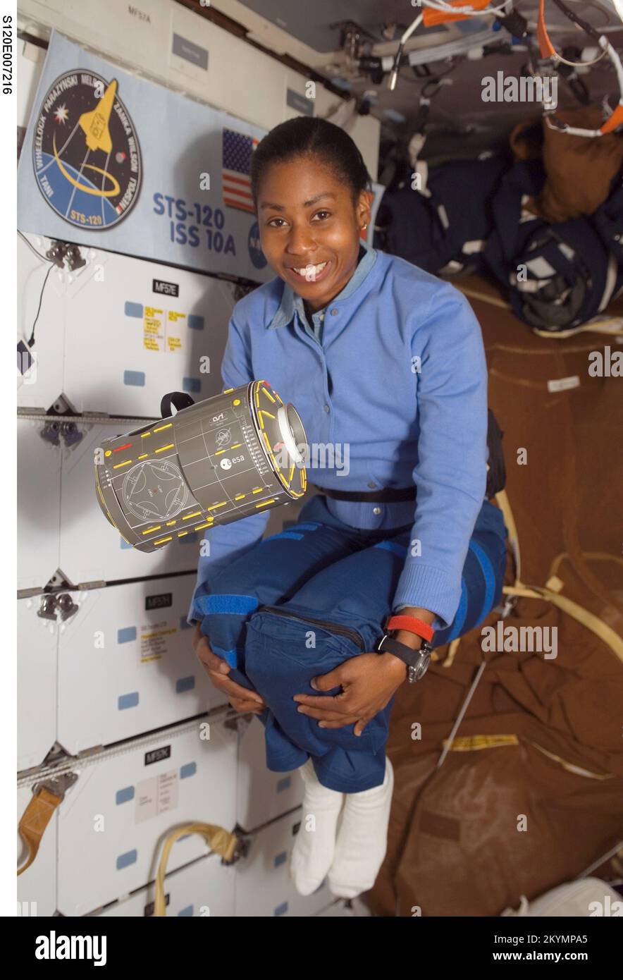 Stephanie Wilson & Harmony A model of the Harmony node floats freely ...