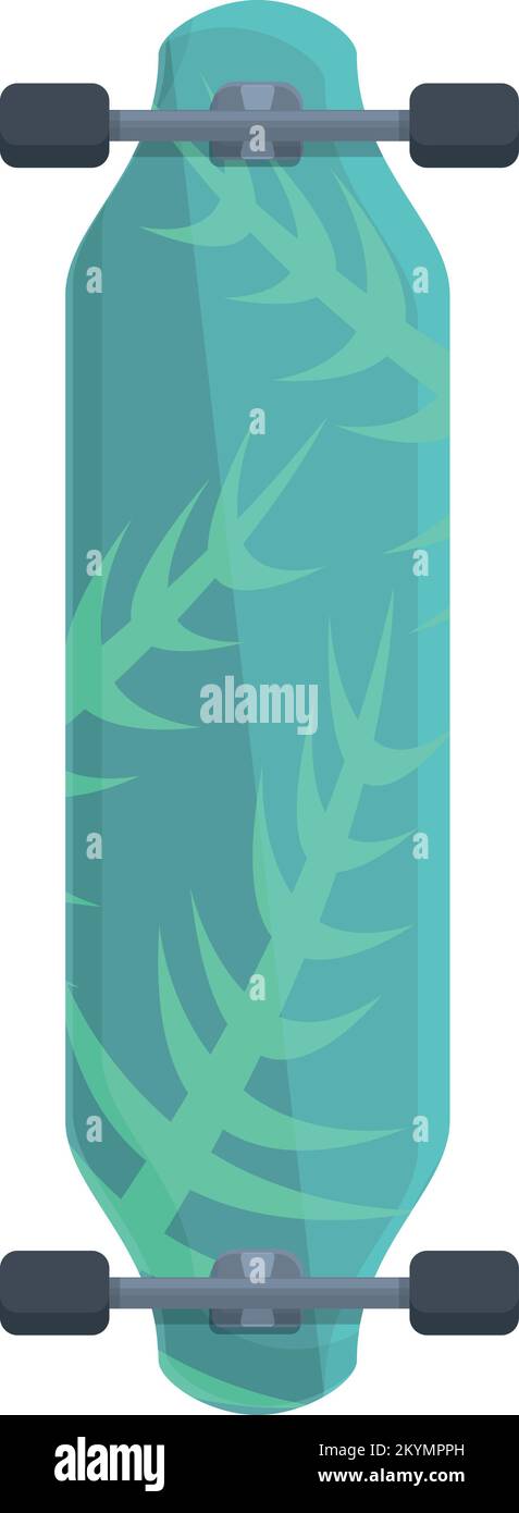 Tropical longboard icon cartoon vector. City lifestyle. Decorative desk ...