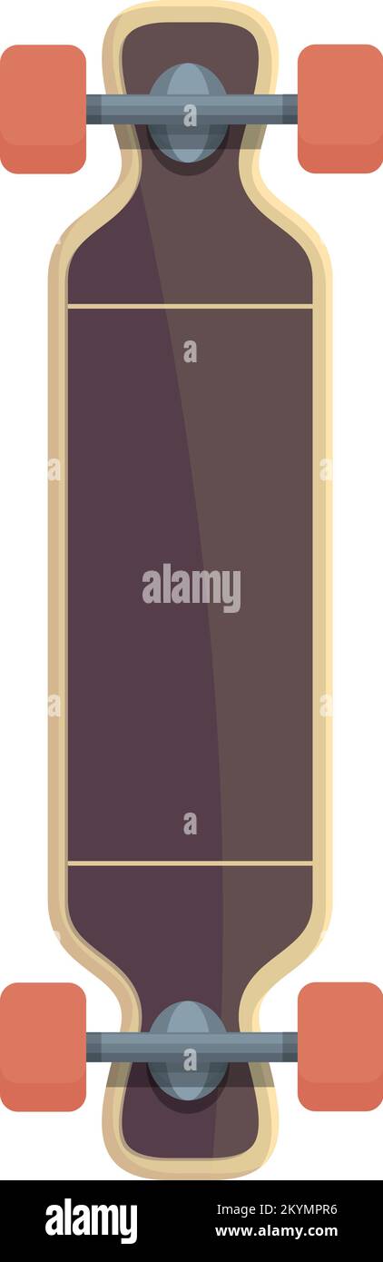 Balance longboard icon cartoon vector. Shape board. Desk urban Stock ...