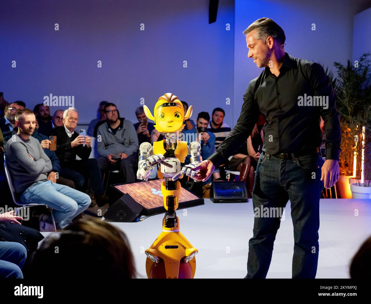 Unveiling of Mirokai prototype robot by Jerome Monceaux, CEO of ...