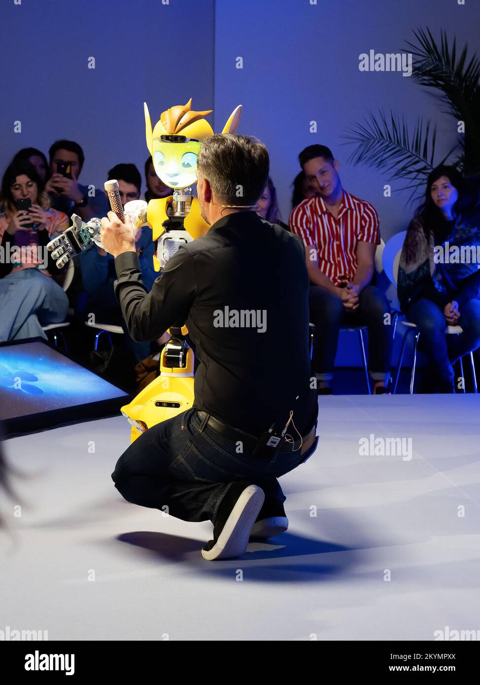 Unveiling of Mirokai prototype robot by Jerome Monceaux, CEO of ...