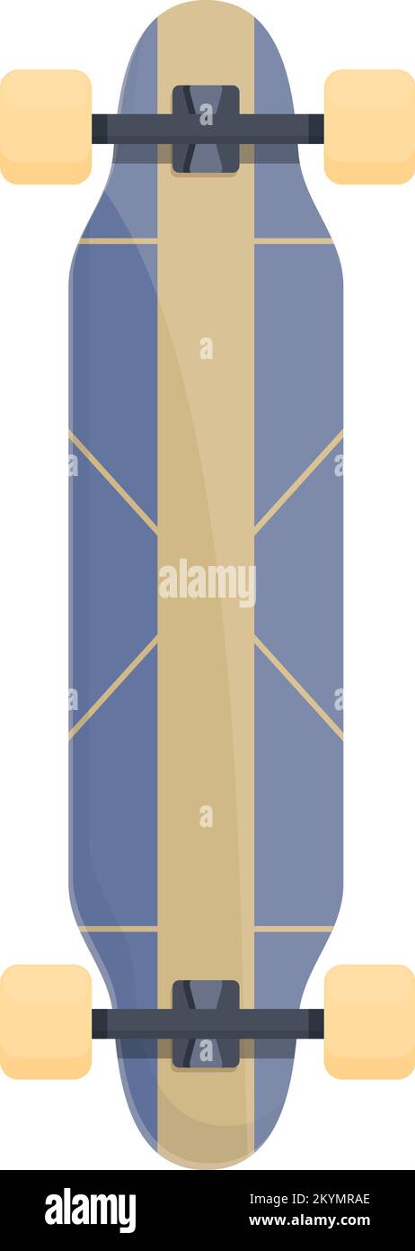 Side longboard icon cartoon vector. Retro shape. Desk decoration Stock ...