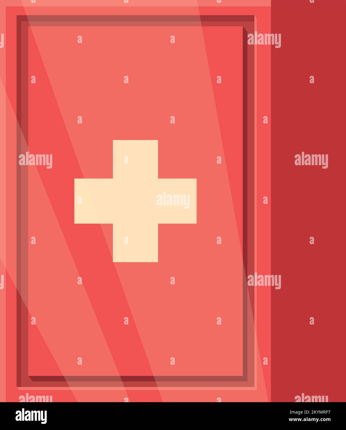 First aid kit shelter icon cartoon vector. Nuclear lab. Safe game Stock ...