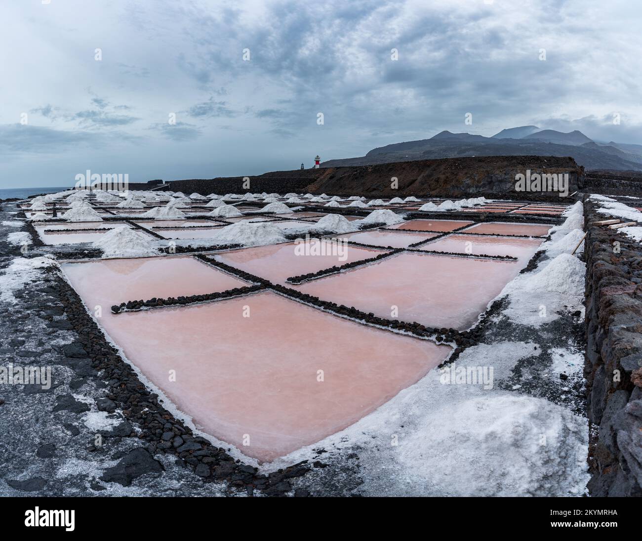 Corner of colorful salt mine pools Stock Photo - Alamy