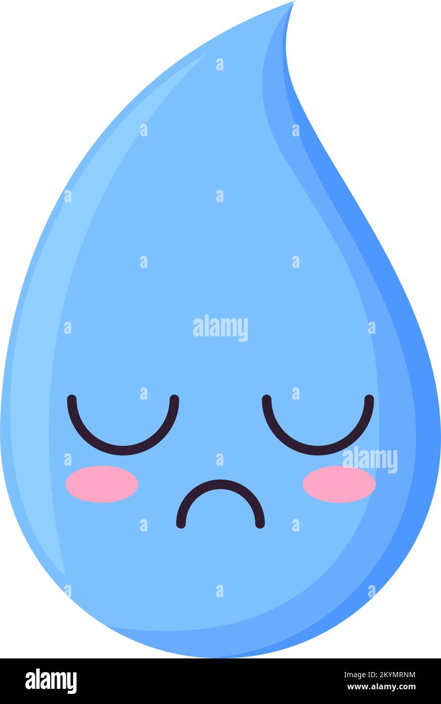 sad rain drop kawaii Stock Vector Image & Art - Alamy