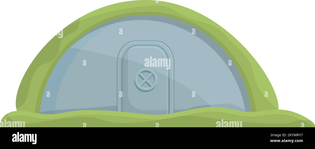 Bomb shelter icon cartoon vector. Room bunker. Nuclear lab Stock Vector ...