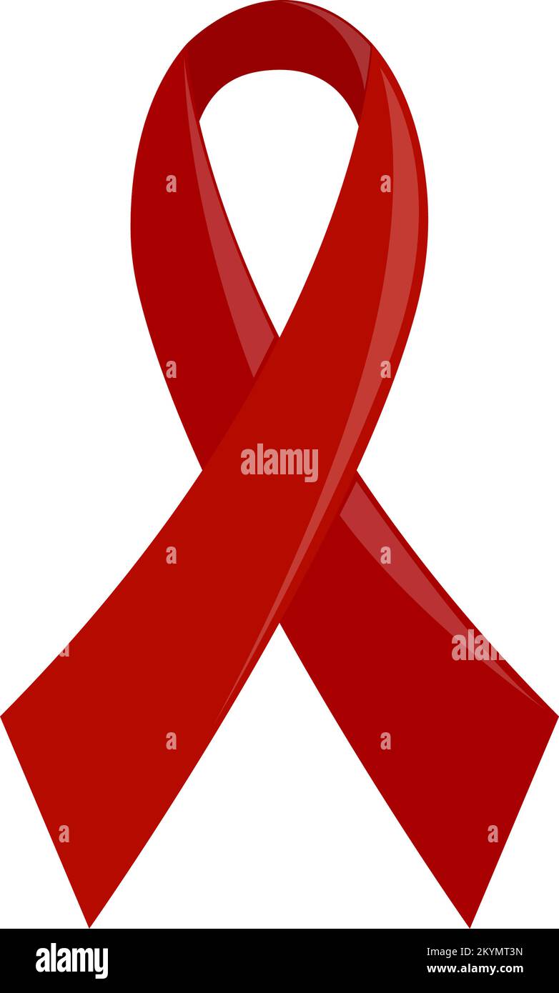 red ribbon emblem AIDS Stock Vector Image & Art - Alamy