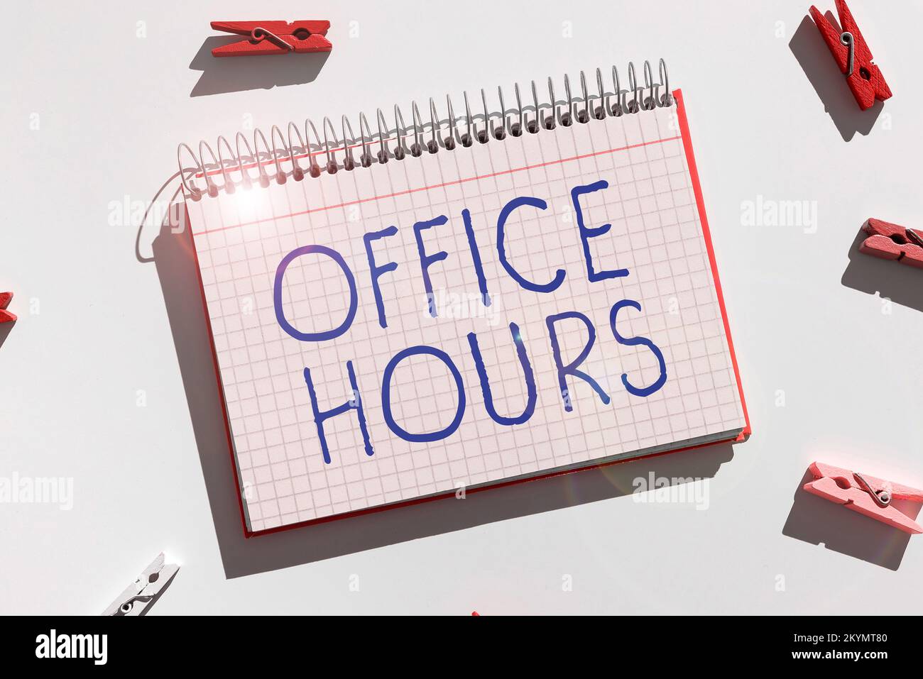 Conceptual caption Office Hours. Business concept The hours which ...