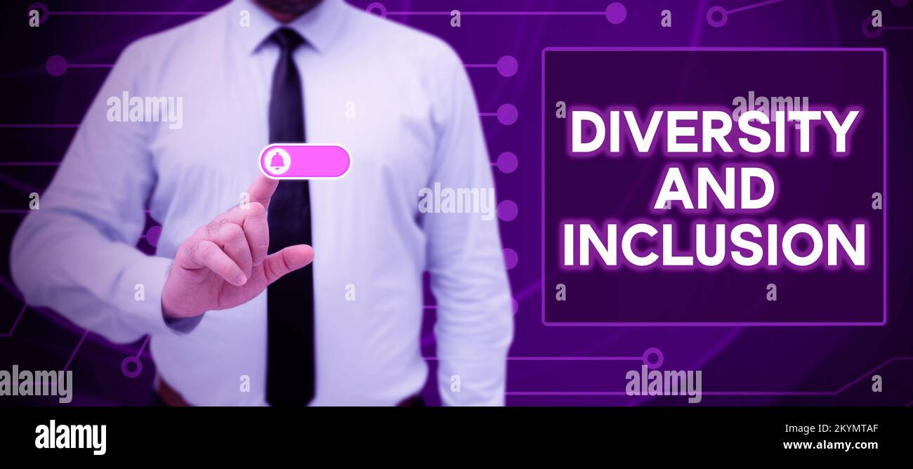Text showing inspiration Diversity And Inclusion. Business overview ...