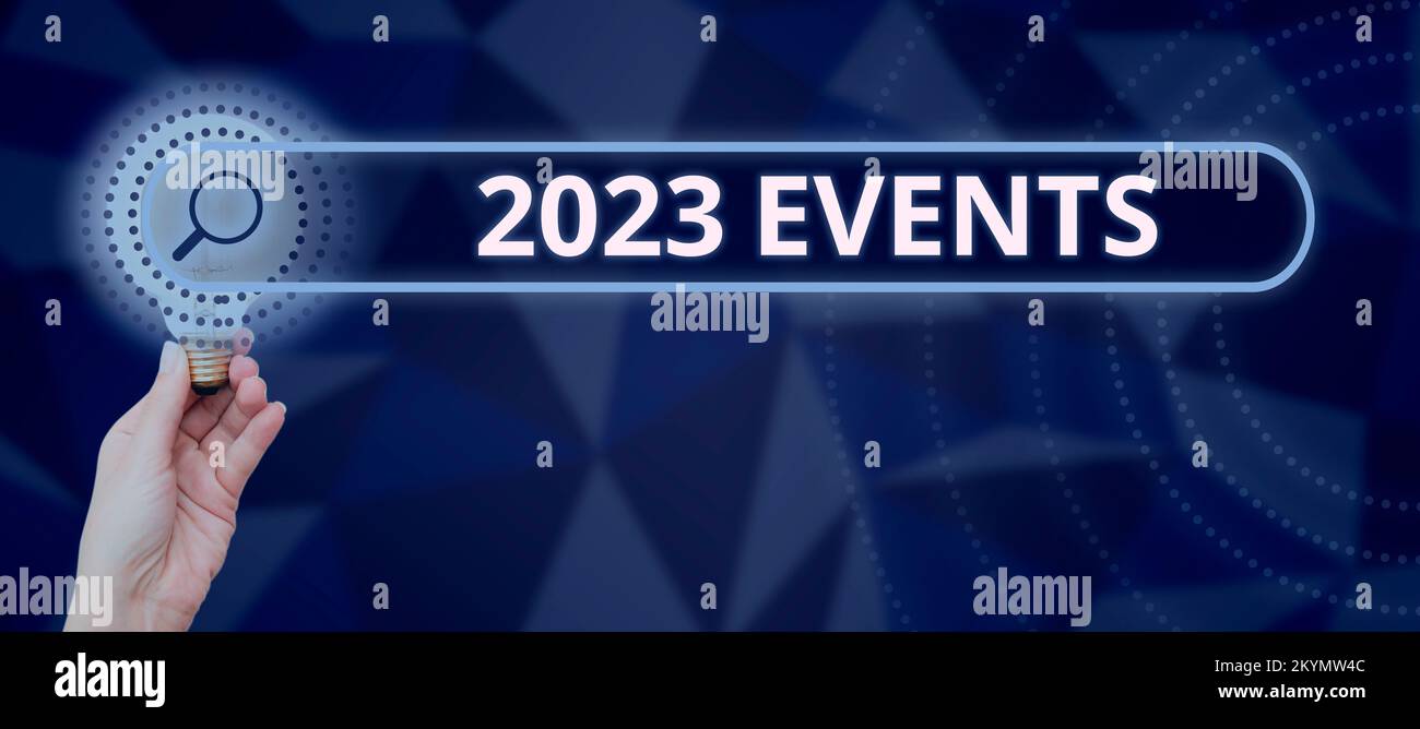 Inspiration showing sign 2023 Events. Business idea New year ...