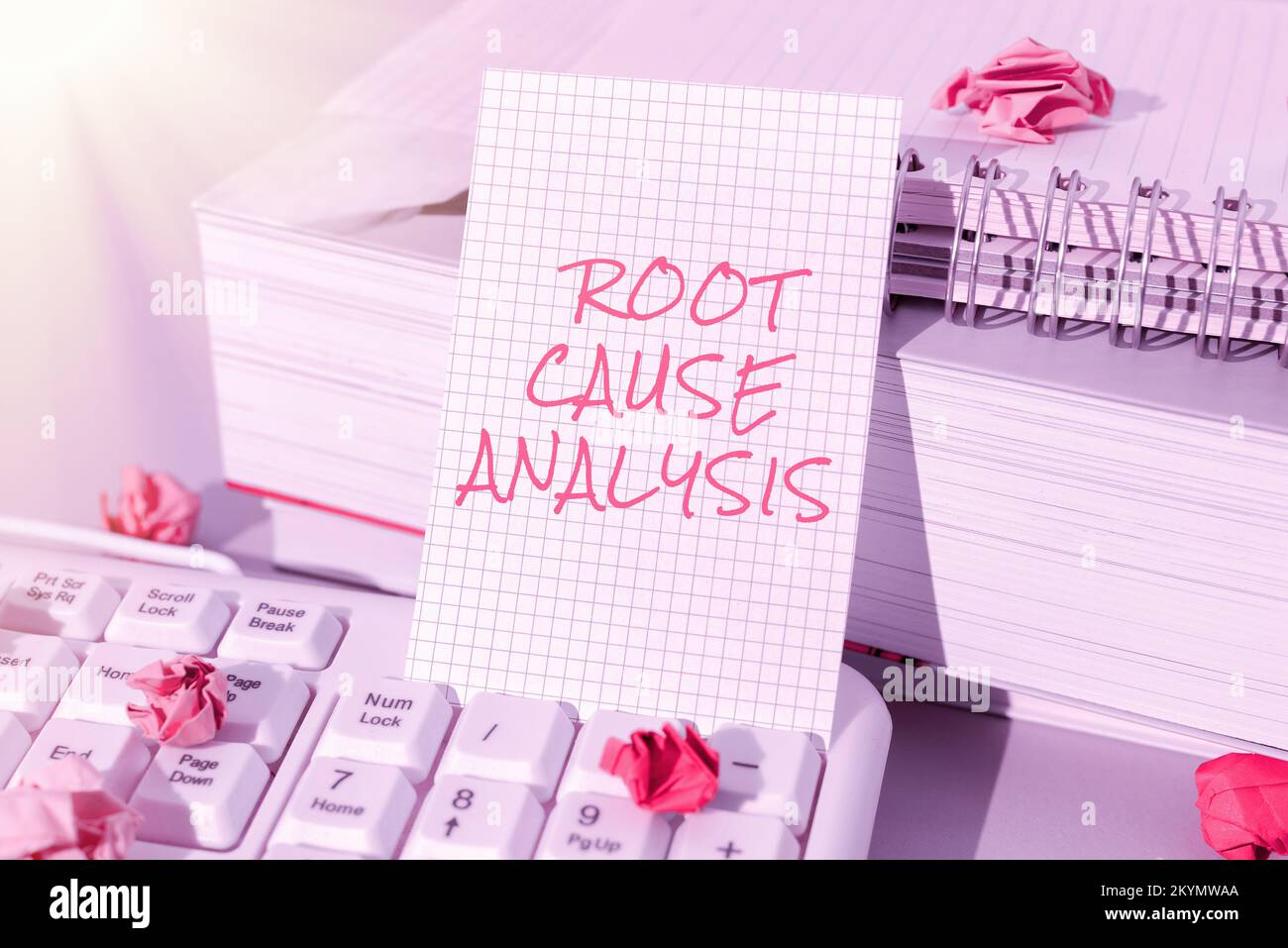 Text caption presenting Root Cause Analysis. Internet Concept Method of Problem Solving Identify ...