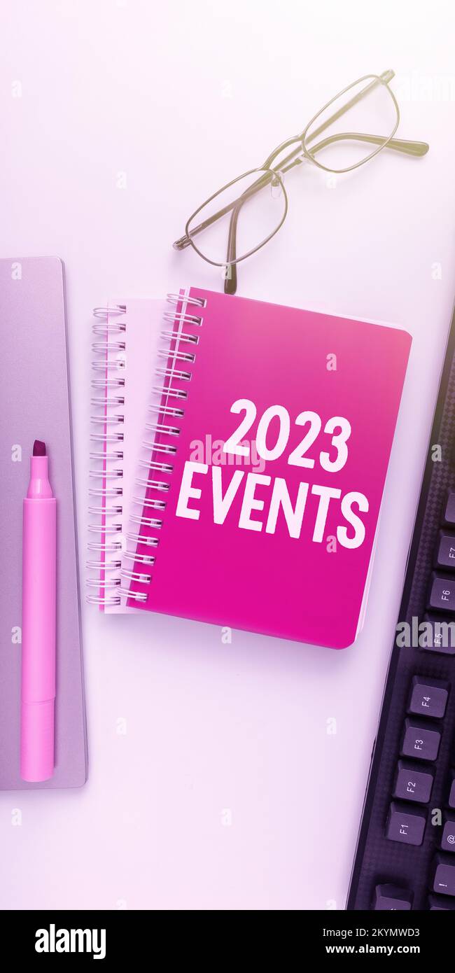 Conceptual caption 2023 Events. Business idea New year celebrations ... Conceptual caption 2023 Events. Business idea New year celebrations ...