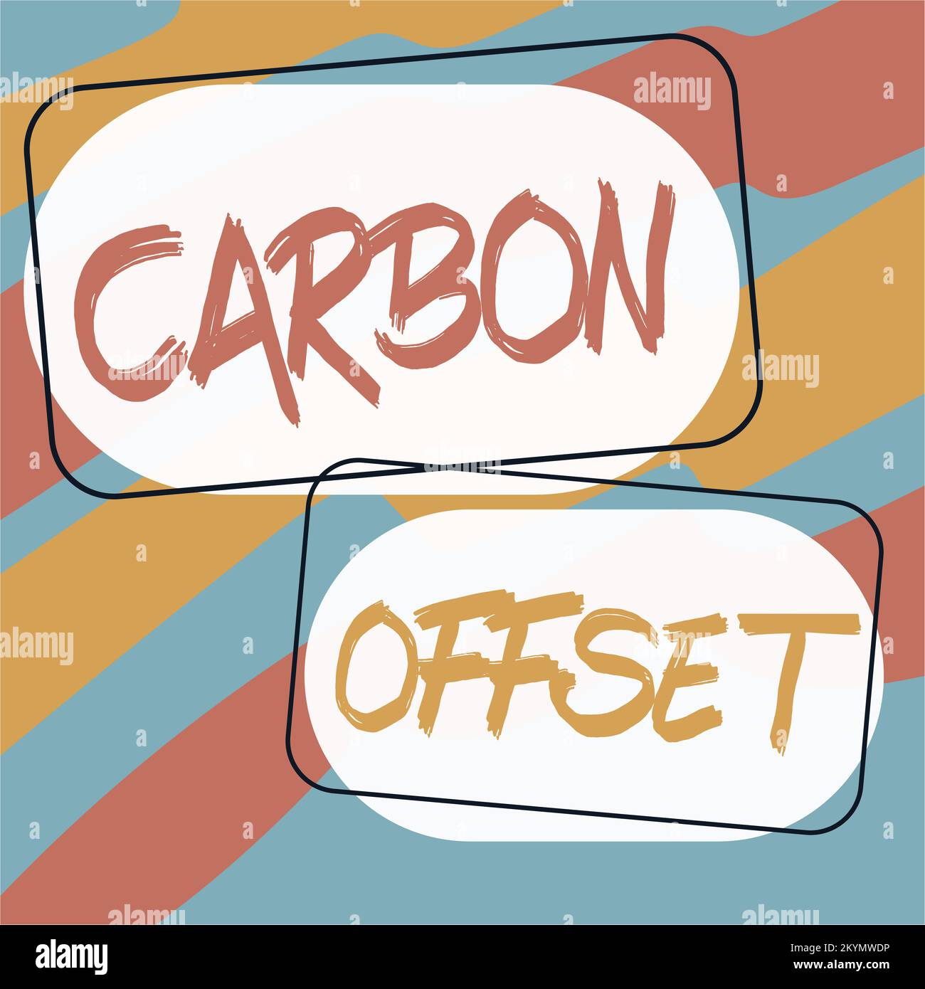 Handwriting text Carbon Offset. Word for Reduction in emissions of ...