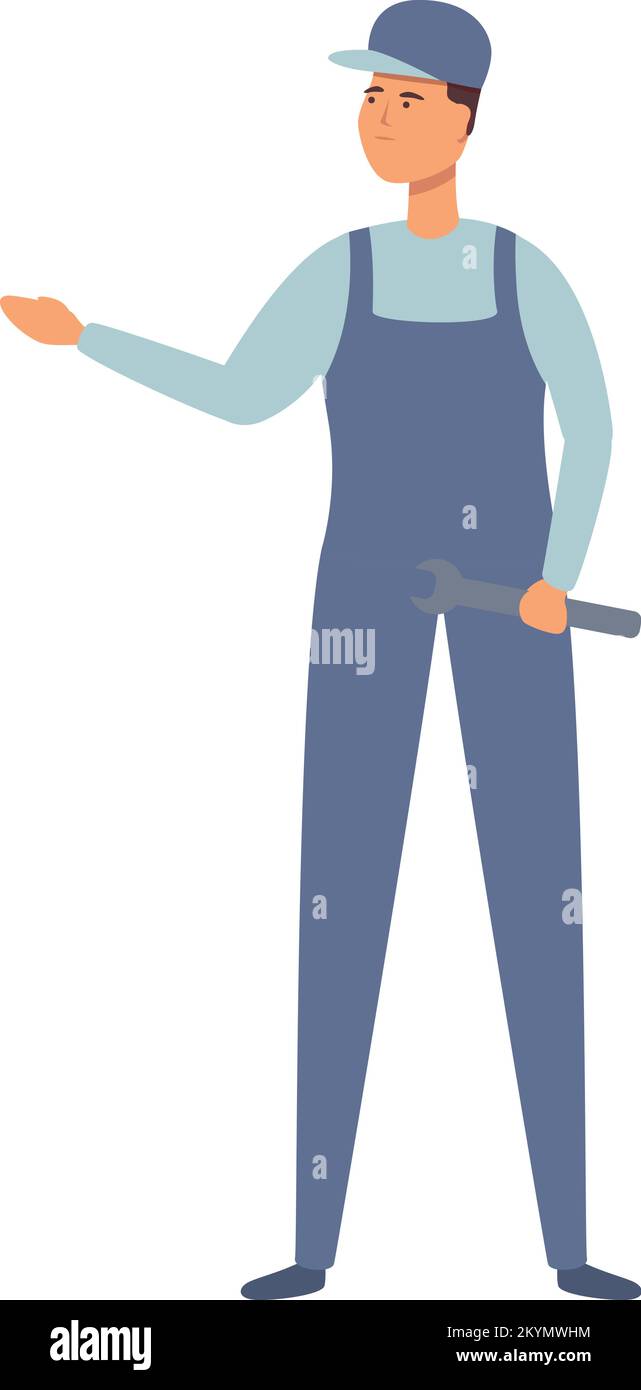 Gas man take key icon cartoon vector. Industry engineer. Pipe factory ...