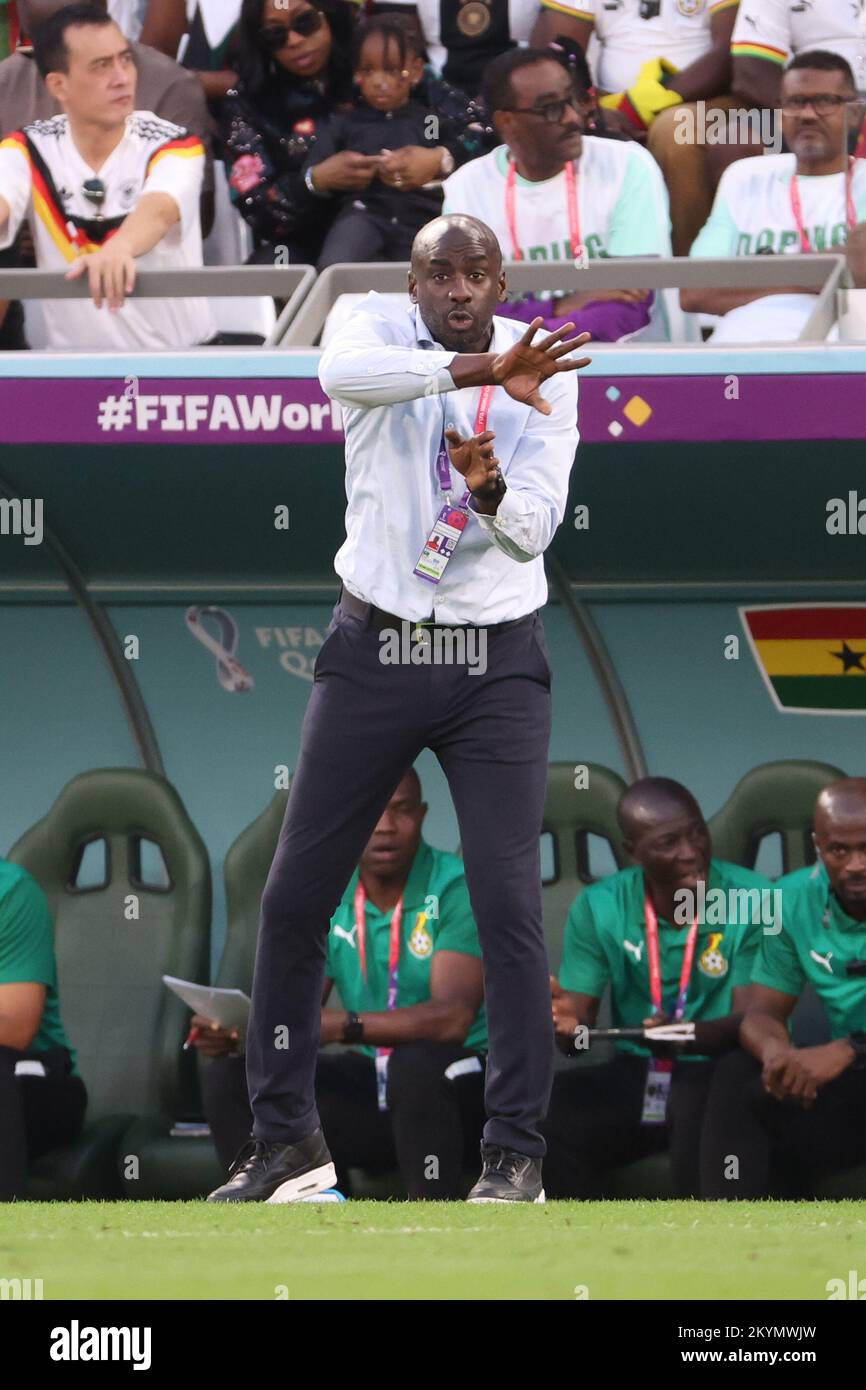 Coach of Ghana Otto Addo during the FIFA World Cup 2022, Group H ...