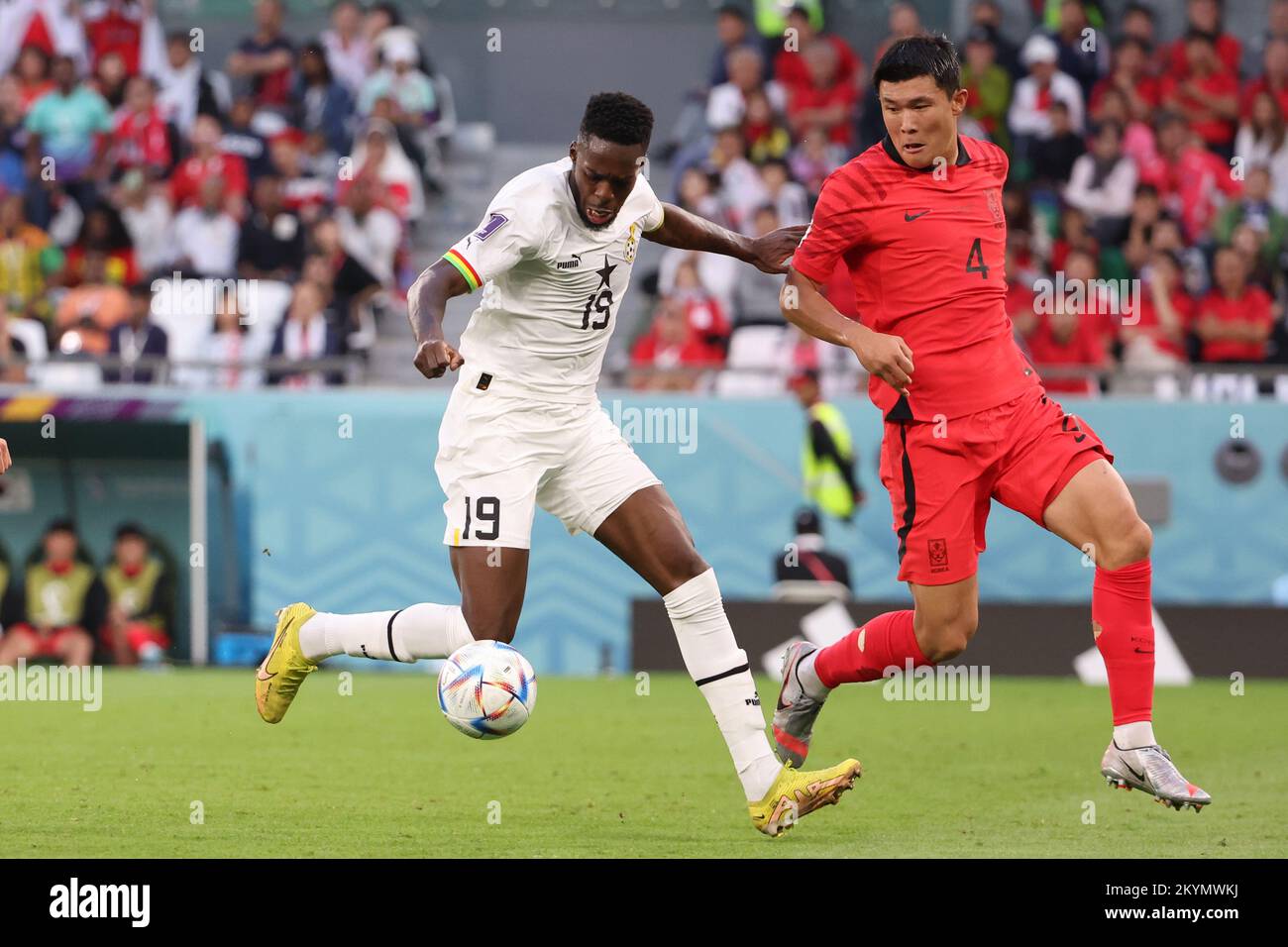 Inaki Williams of Ghana, Kim Min-Jae of South Korea during the FIFA ...