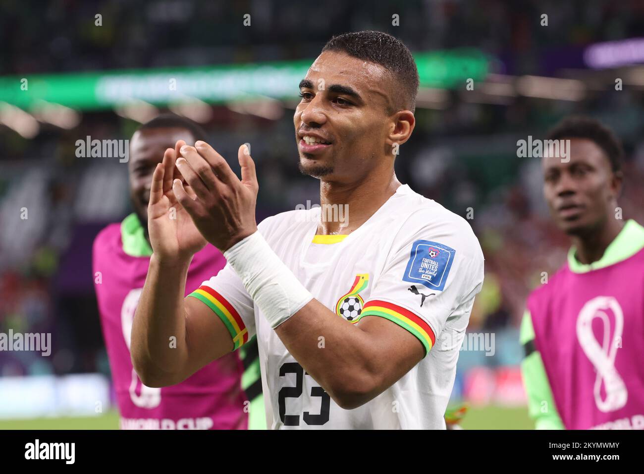 Alexander Djiku of Ghana celebrates the victory following the FIFA ...