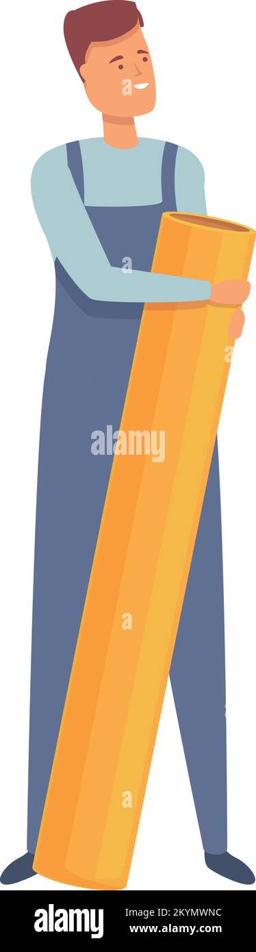 Gas pipe icon cartoon vector. Engineer pipeline. Man character Stock ...