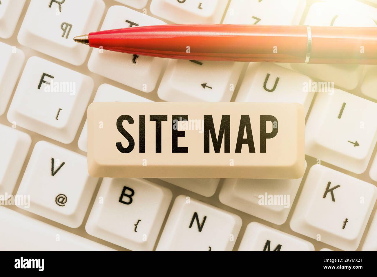 Hand writing sign Site Map. Internet Concept designed to help both ...