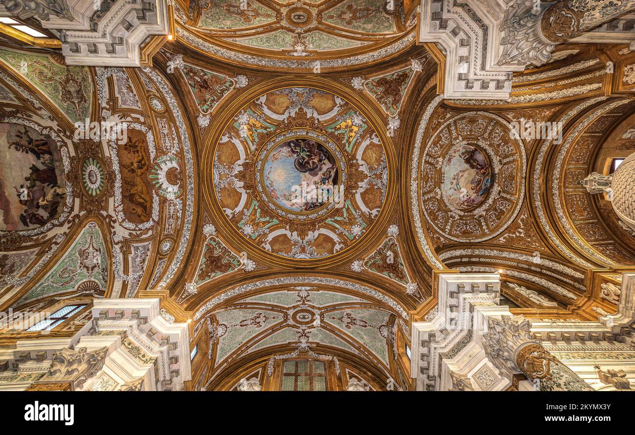 Italy Veneto Venice church of I Gesuiti (1715 - The Ceiling Stock Photo ...