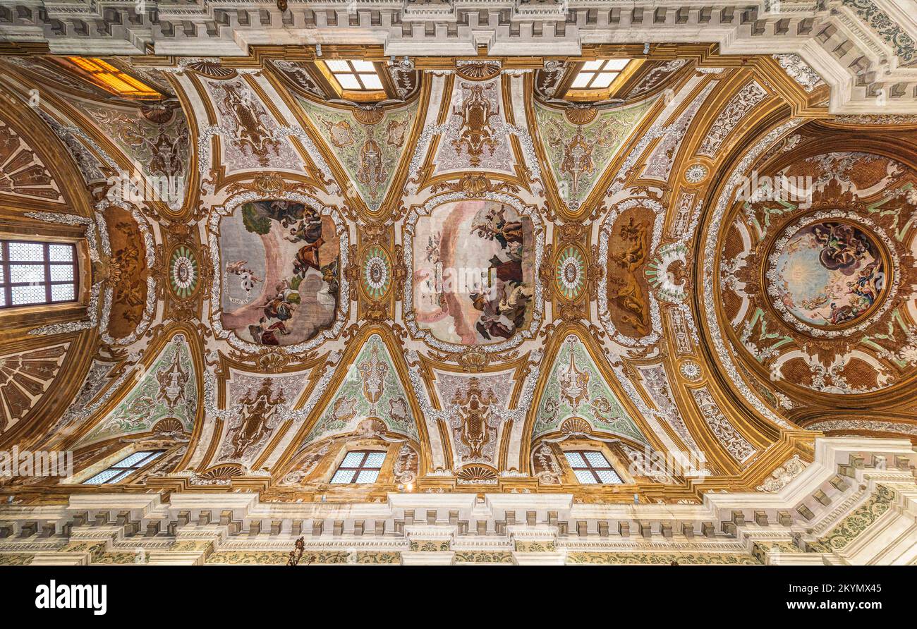 Italy Veneto Venice church of I Gesuiti (1715 - The Ceiling Stock Photo ...