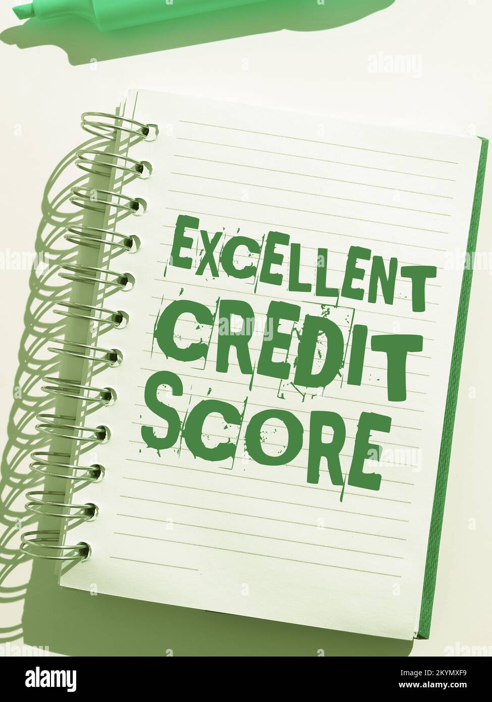 Text showing inspiration Excellent Credit Score. Concept meaning person ...