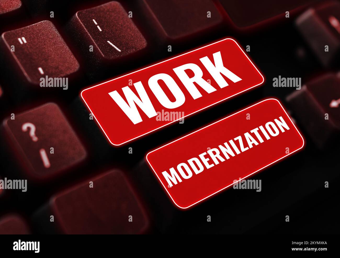 Text showing inspiration Work Modernization. Business showcase changing ...