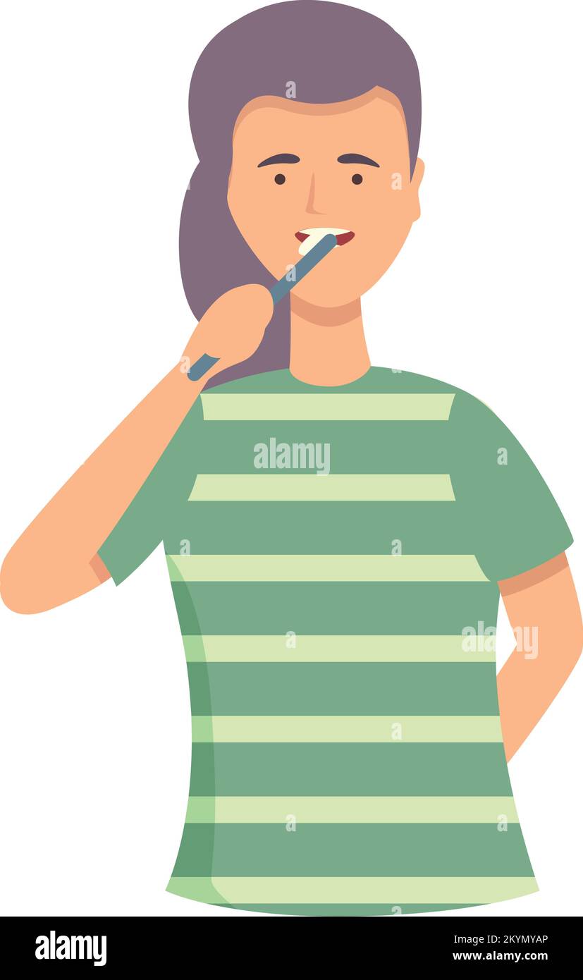 Care teeth icon cartoon vector. Child care. Tooth person Stock Vector ...