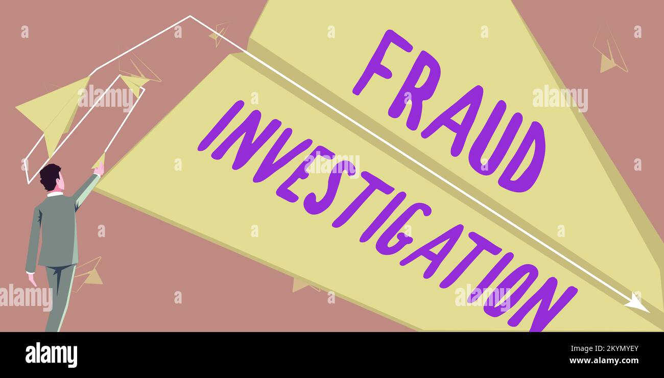 Hand writing sign Fraud Investigation. Business concept process of ...