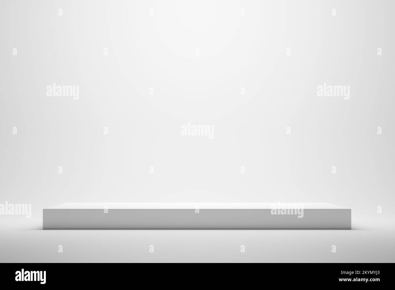 Realistic 3d rendering platform for product display with total white ...