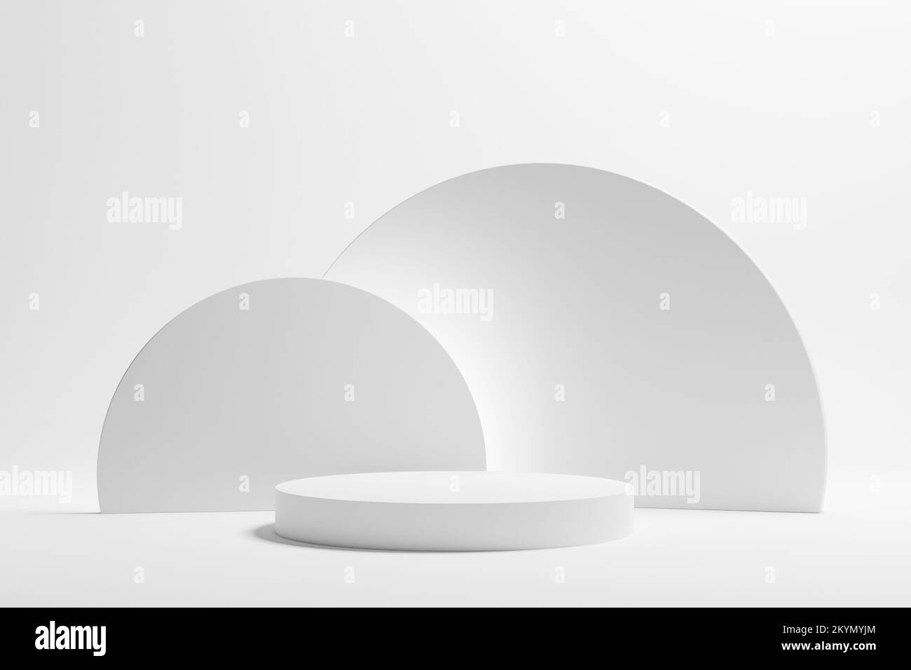 Realistic 3d rendering platform for product display with total white ...