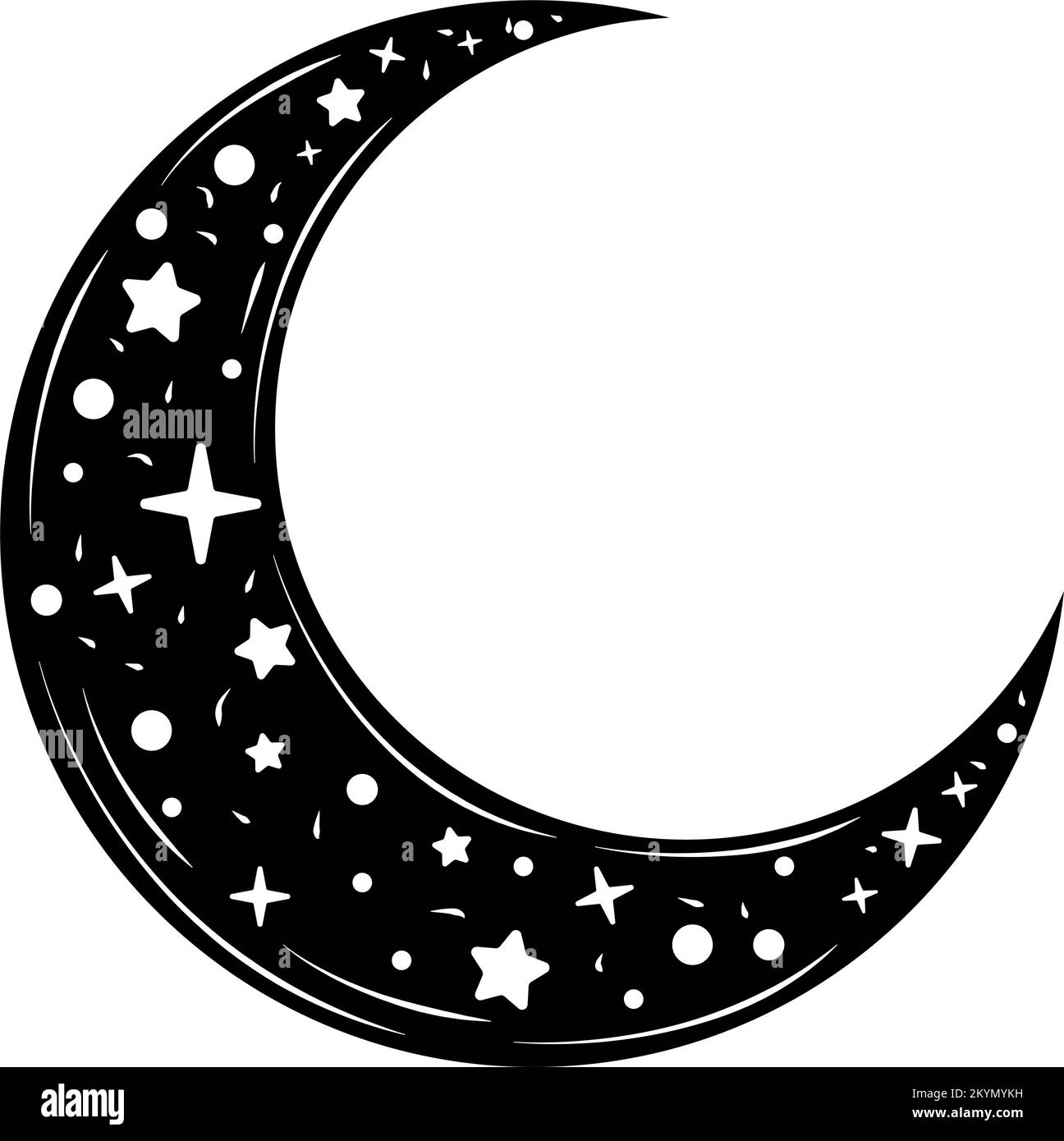 crescent moon surreal astrology Stock Vector Image & Art - Alamy
