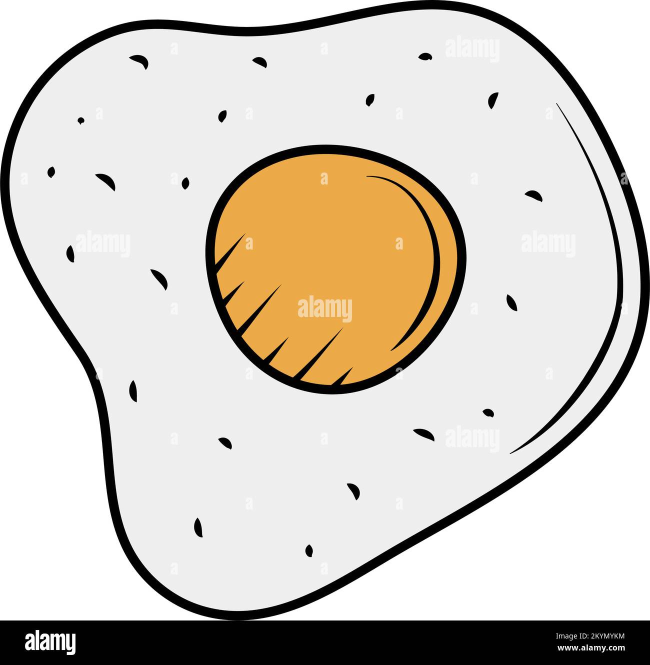 Fried egg food minimalist Stock Vector Images - Alamy