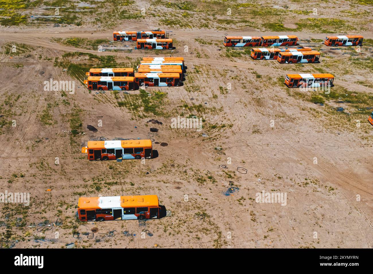 Santiago, Chile - October 2022: Decommissioned Transantiago, or Red ...