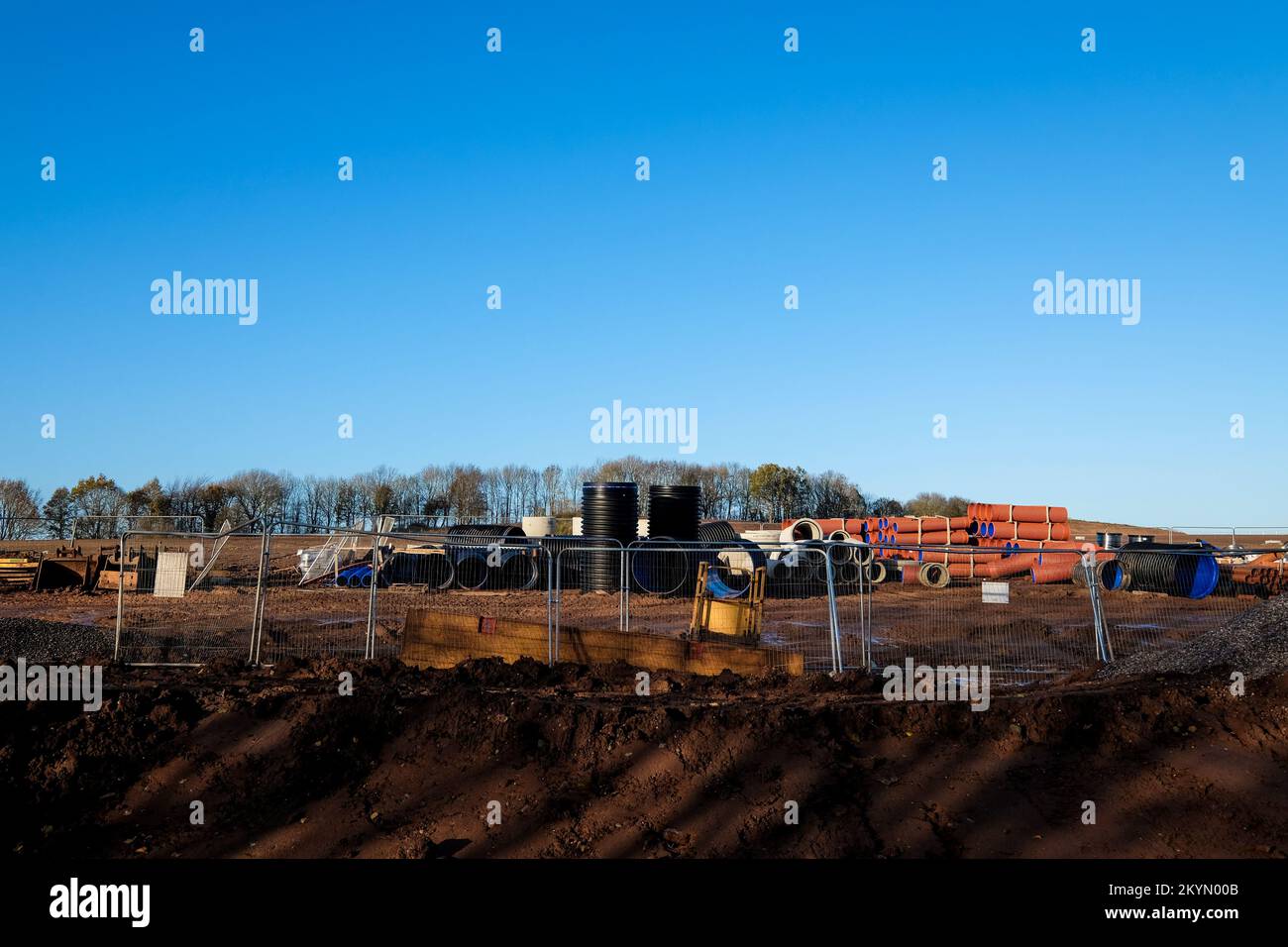 building materials on a building site Stock Photo - Alamy