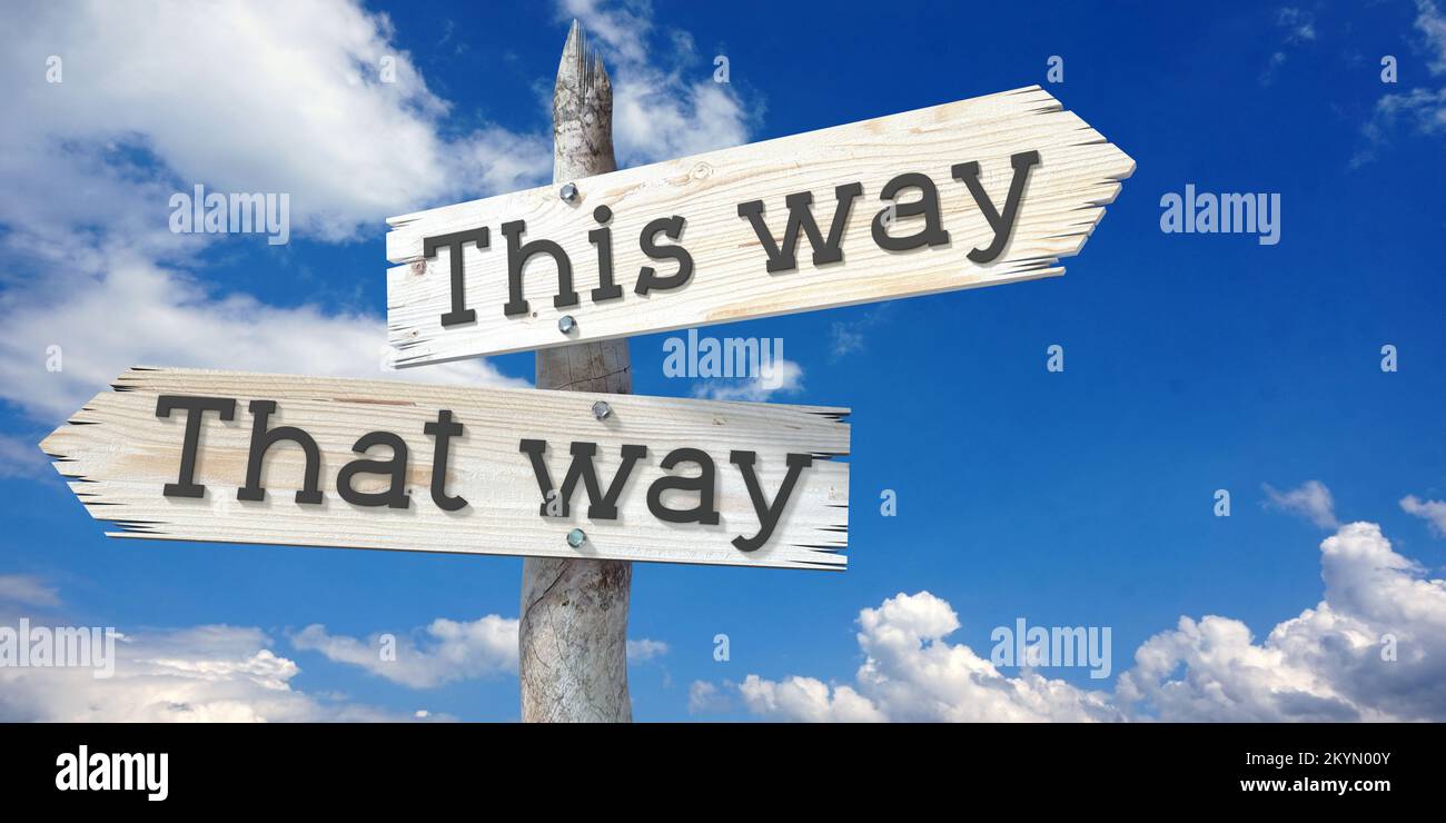 Two way road signboard direction hi-res stock photography and images ...