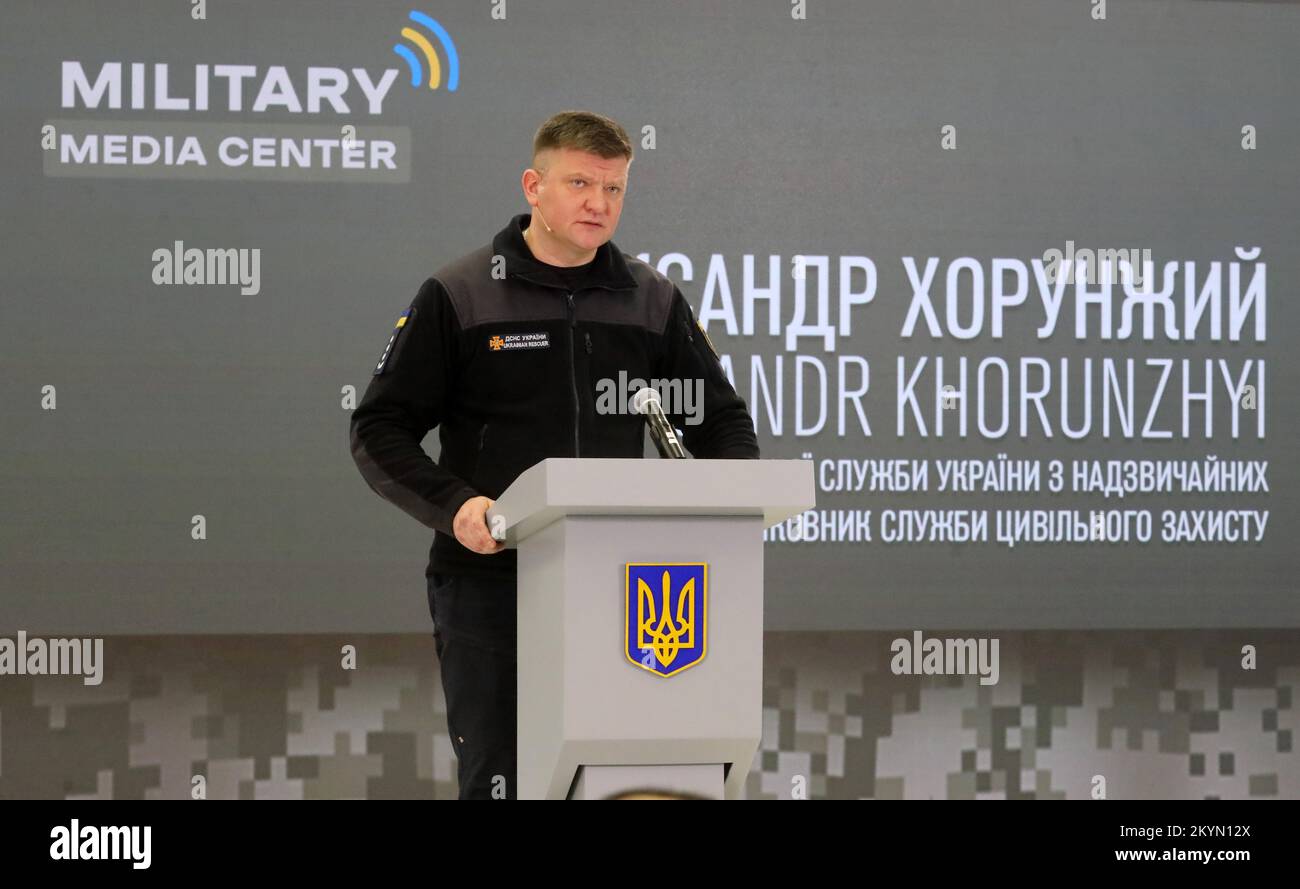 KYIV, UKRAINE - DECEMBER 1, 2022 - Spokesperson for the State Emergency ...