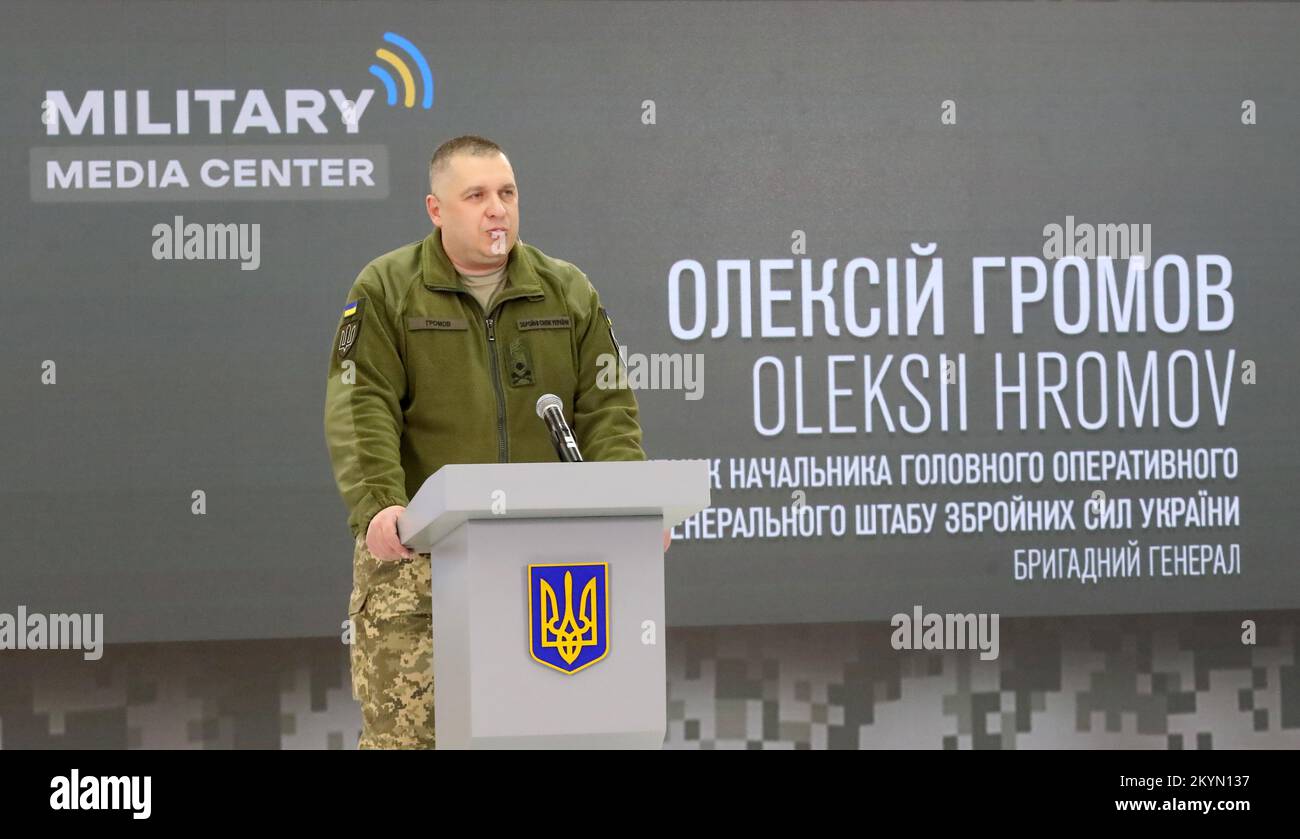 KYIV, UKRAINE - DECEMBER 1, 2022 - Deputy Head of the Main Operations ...