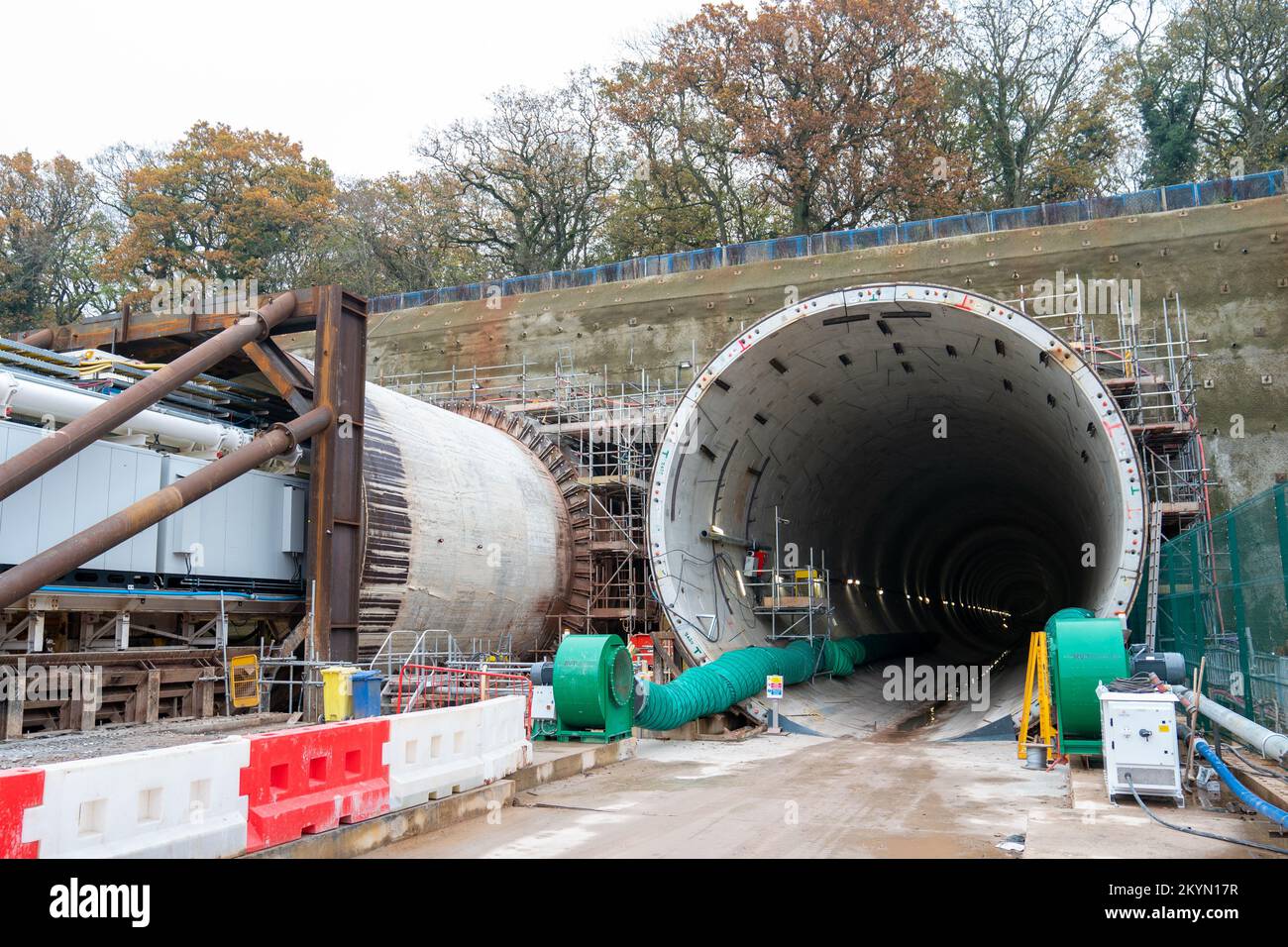 The end of a one-mile section of the first completed HS tunnel under ...