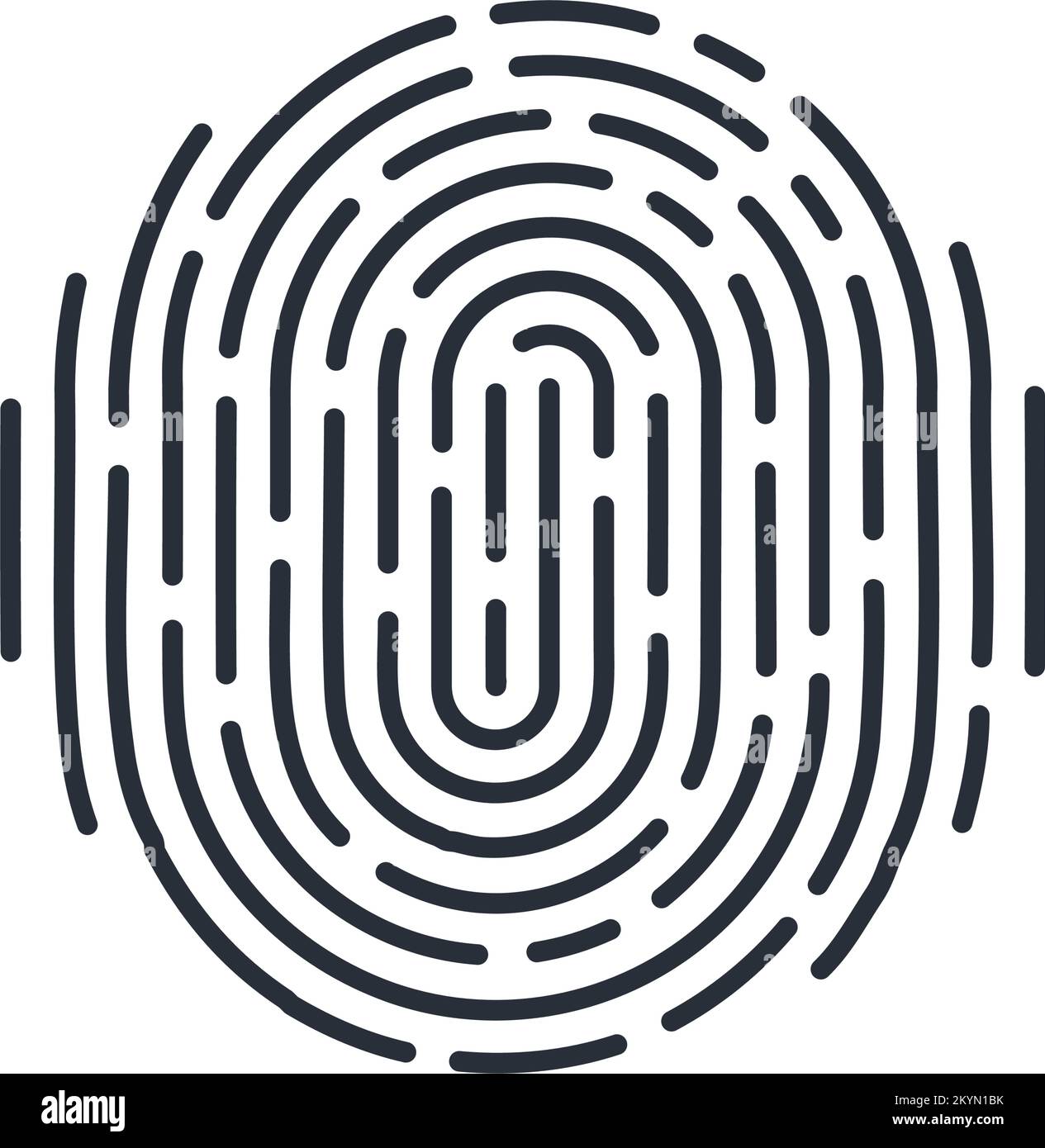 Abstract Bio-metric Fingerprint Icon Detailed for Simple Security ID on ...