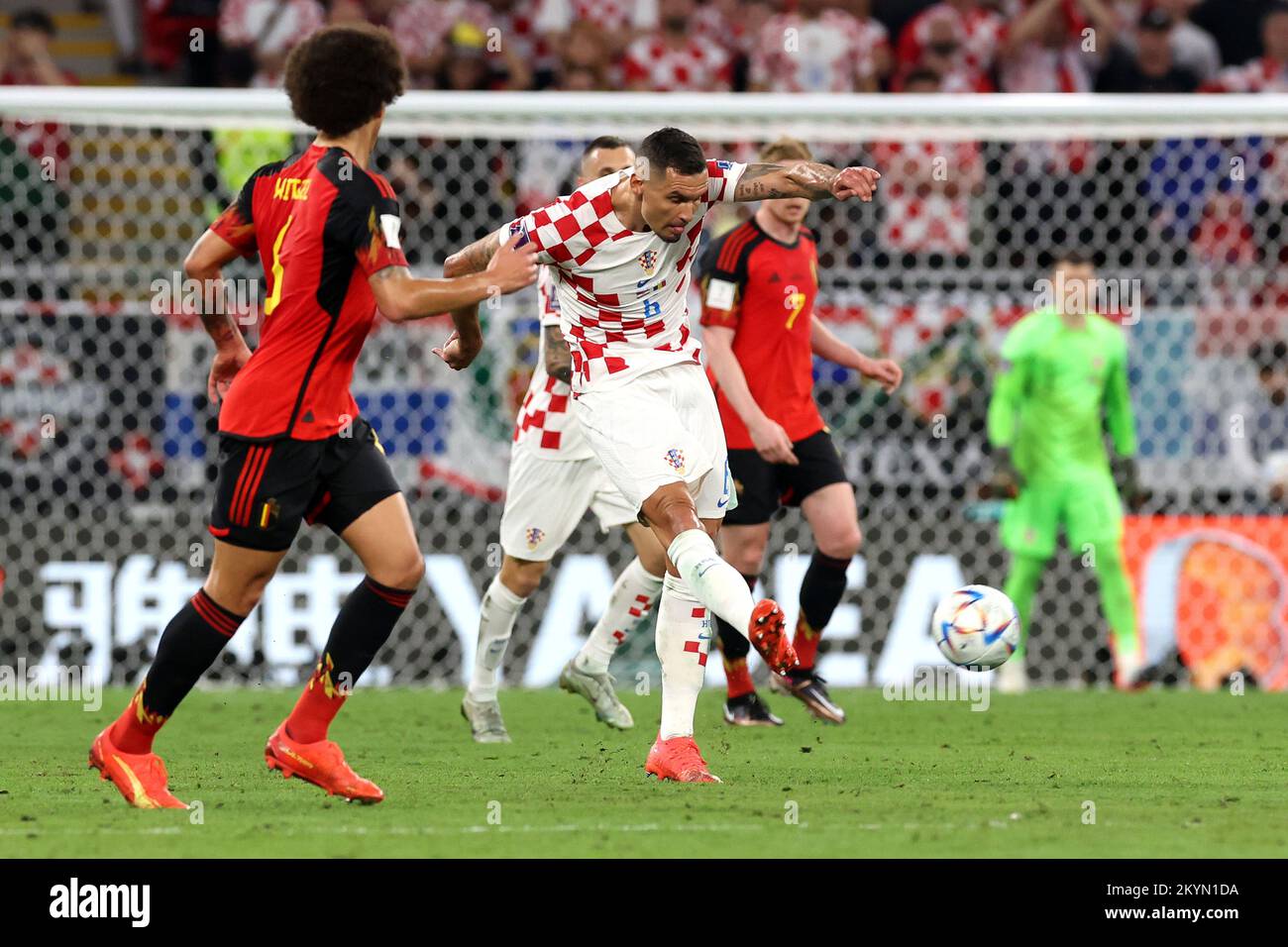 Dejan Lovren Of Croatia Pass A Ball During The Fifa World Cup Qatar
