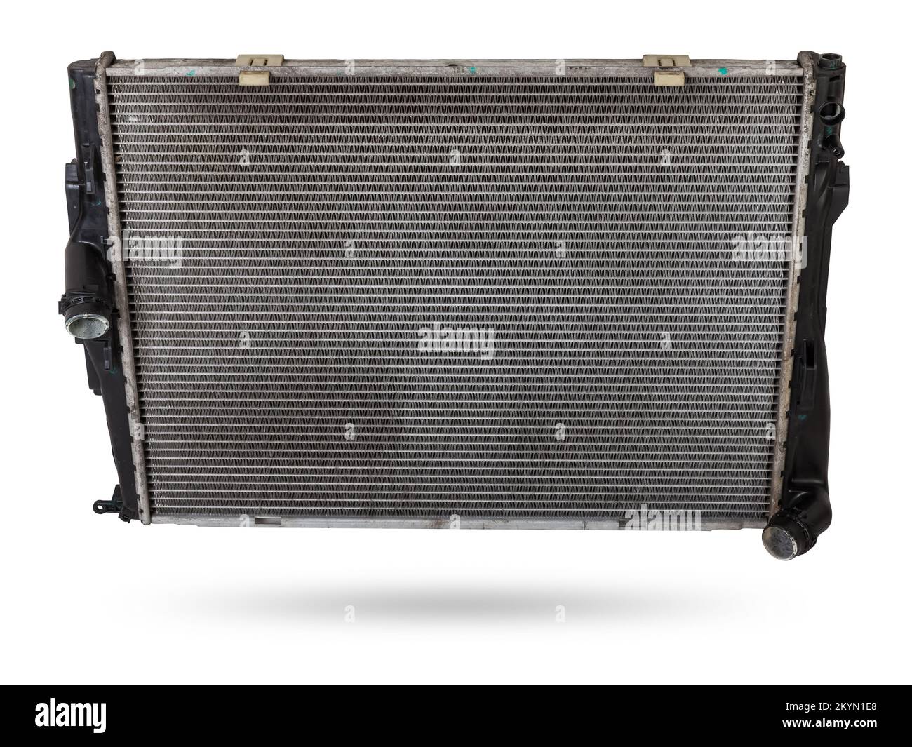 Car radiator heater isolated on white background. Spare cooling system ...