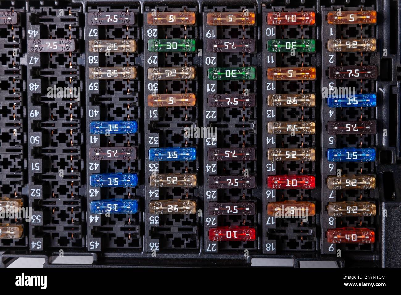 Automotive fuses come in different colors and each color is responsible ...