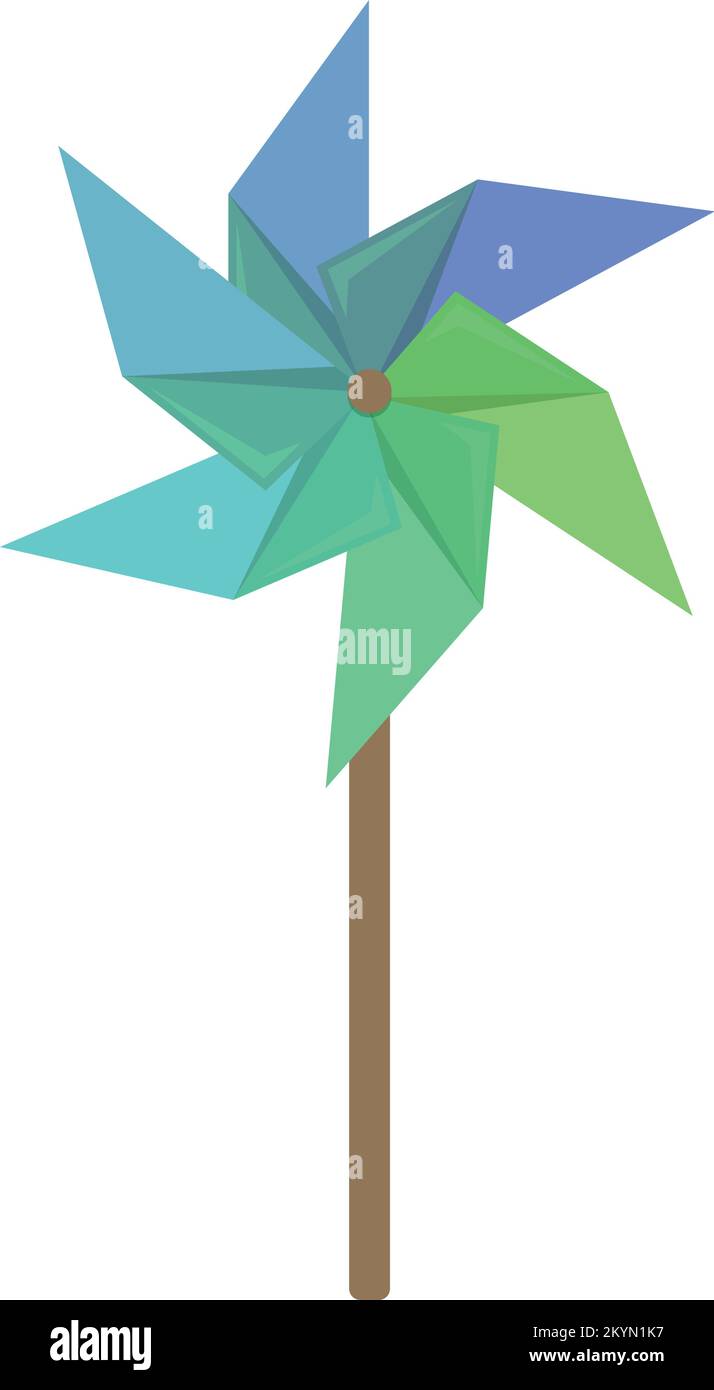 Arrow fan icon cartoon vector. Pin wheel. Vane paper Stock Vector Image ...