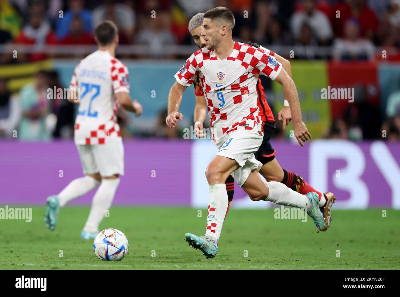 Andrej Kramaric of Croatia controls a ball during the FIFA World Cup ...