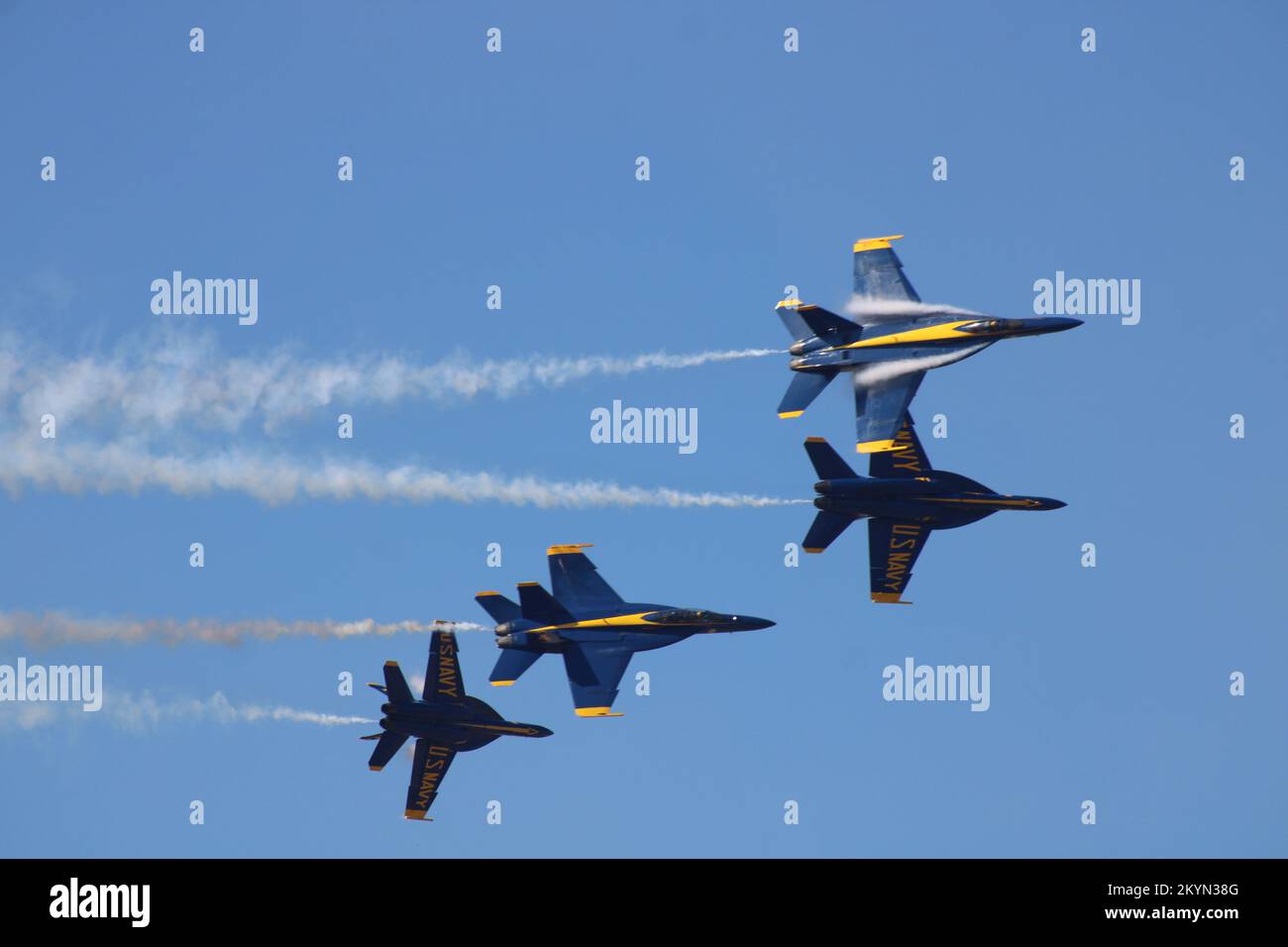 Blue Angels Diamond Formation performing a break Stock Photo - Alamy