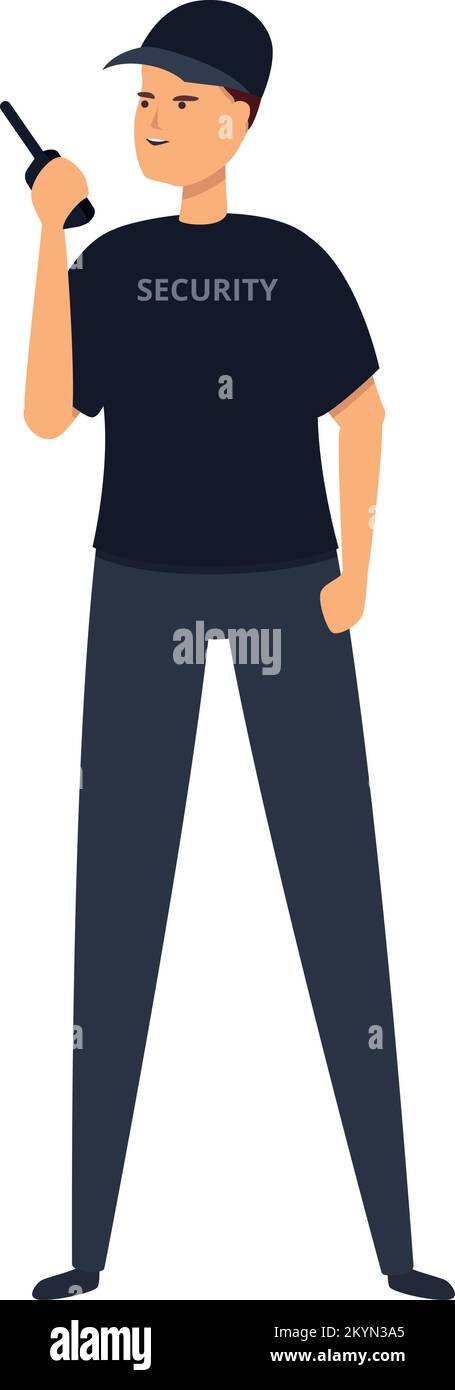 Bodyguard icon cartoon vector. Security man. Camera back Stock Vector ...