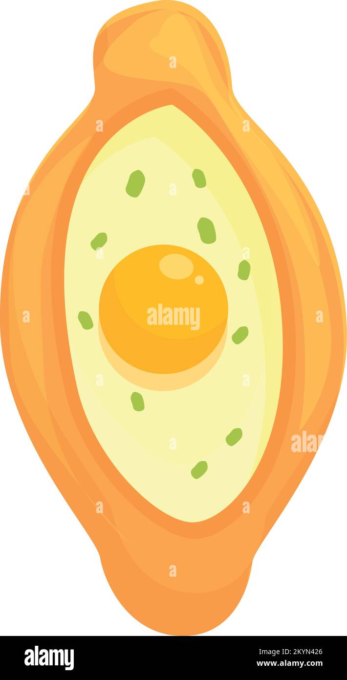 Khachapuri bread icon cartoon vector. Pastry cuisine. Kitchen food ...